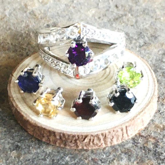 Limited Edition | Jewelry | 7 Rings In Interchangeable Gemstones 925 ...